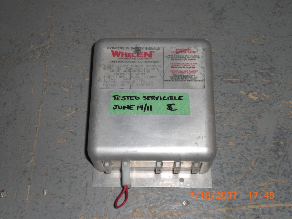 Whelen Strobe Light Power Supply — Skywagon City